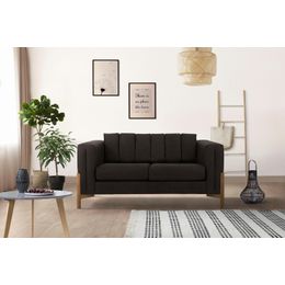 2-Sitzer Home Affaire, B:160cm H:74cm T:88cm, grau, Sofas, "Haki"