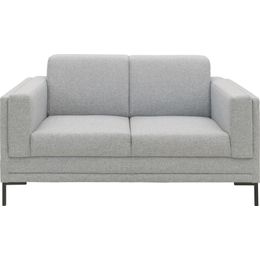 2-Sitzer, B:155cm H:82cm T:90cm, silber, LOOKS by Wolfgang Joop, 100% Polyester, Sofas, "LOOKS VII", klare Linien, edles Design