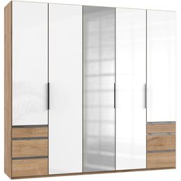 Kleiderschrank wimex, B:250cm H:236cm T:58cm, braun, Schlafzimmer, Schr&auml;nke, "Level by fresh to go", mit Glas-und Spiegelt&uuml;ren