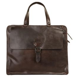 Harold'S HAROLD'S Damen Aktentasche "ABERDEEN", braun, Leder, vintage, Taschen, echt Leder, Made in Italy
