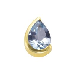 Vivance Damen Kettenanh&auml;nger "585/- Gelbgold glanz Blautopas", one-size, Gold, 0,5 g, gelb, Gold, Schmuckanh&auml;nger