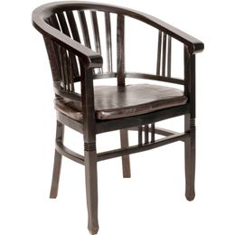 Armlehnstuhl Sit, braun, Recyceltes Altholz, St&uuml;hle, "Samba", im Lodge-Stil