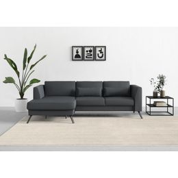 Sit & More Ecksofa SIT & MORE, B:262cm H:88cm T:171cm, grau, Wohnzimmer, Sofas, "Lindholm L-Form", mit Sitztiefenverstellung und Federkern