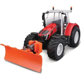 Maisto TECH Kinder RC-Traktor "Massey Ferguson 5S.145 mit Schnee-Schieber, 2,4GHz", rot, B:17cm H:20cm T:4cm, Fernlenkfahrzeuge, mit Licht