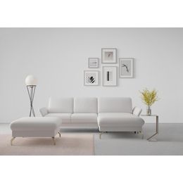 Sit & More Ecksofa SIT & MORE, B:253cm H:84cm T:165cm, silber, Wohnzimmer, Sofas, "Fashion L-Form", wahlweise mit Kopfteilverstellung, Vorziehsitz, motorisch,