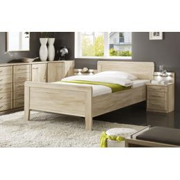 Holzbett Wiemann, B:129cm H:88cm L:207cm, beige, Betten, "Meran", in Komforthöhe
