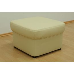 Hocker DOMO collection, B:57cm H:41cm T:57cm, beige, Luxus-Microfaser (100% Polyester);Struktur ( 90% Polyester, 10% Polyacryl);Microfaser PRIMABELLE