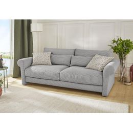 Jockenh&ouml;fer Big-Sofa, B:247cm T:116cm, grau, JOCKENH&Ouml;FER GRUPPE, Korpus: 100% Polyester;Kissen: 45% Polyacryl; 24% Viskose; 19% Polyester; 12% Leinen, Sofas,