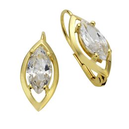 Diamonds by Ellen K. Damen Paar Ohrh&auml;nger "Gold 333 mit Zirkonia wei&szlig;", one-size, Gold, gelb, FASCINATION BY ELLEN K., Gold, Ohrringe