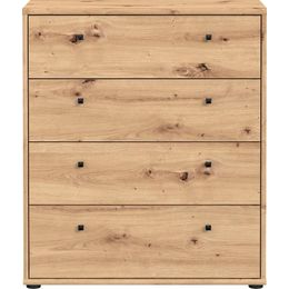 Kommode FORTE, B:73,7cm H:85,5cm T:34,8cm, braun, Dekorfolie, FSC-zertifizierter Holzwerkstoff, Flur, Sideboards, "Tempra", Breite 73,7 cm