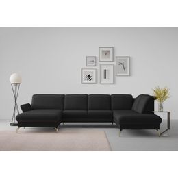 Sit & More Wohnlandschaft SIT & MORE, B:338cm H:84cm T:207cm, schwarz, Sofas, "Fashion U-Form", wahlweise mit Kopfteilverstellung, Vorziehsitz, motorisch,