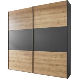 Schwebet&uuml;renschrank Wiemann, B:197,3cm H:236cm T:67cm, braun, Schr&auml;nke, "Korfu", hochwertige Beschl&auml;ge