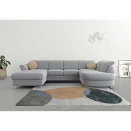 Sit & More Wohnlandschaft SIT & MORE, B:304cm H:78cm T:192cm, grau, Webstoff (100% Polyester);Struktur weich (90% Polyester, 10% Polyamid);Luxus-Microfaser
