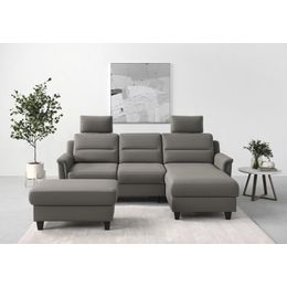 Sit & More Ecksofa SIT & MORE, B:234cm H:90cm T:168cm, braun, Wohnzimmer, Sofas, "Farö L-Form", inklusive Federkern, wahlweise mit Bettfunktion und Bettkasten