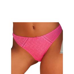 Vivance Damen String, Gr. 32, pink, Microfaser, Obermaterial: 80% Polyamid, 20% Elasthan, Unterhosen, aus dezent transparenter Spitze