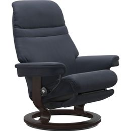 Relaxsessel stressless, B:88cm H:103cm T:78cm, blau, Leder BATICK: BATICK ist ein leicht korrigiertes, durchgefärbtes und genarbtes Möbelleder, bei