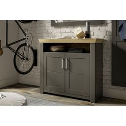 Kommode, B:104,5cm H:93,4cm T:42,2cm, grau, SET ONE BY Musterring, Spanplatte, Sideboards, "GA York Typ 02"