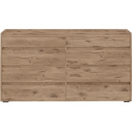Kommode Inosign, B:142cm H:80cm T:35cm, braun, FSC-zertifizierter Holzwerkstoff, Sideboards, "Kosmo", 8 Schubladen mit Vollauszug