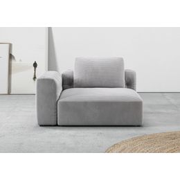 1,5-Sitzer RAUM.ID, B:134cm H:62cm T:109cm, grau, 88% Polyester, 12% Polyacryl, Sofas, "Cushid", Modul-Eckteil, auch einzeln stellbar, Breite 134 cm