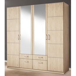 Kleiderschrank Priess, B:185cm H:193cm T:54cm, braun, Holzwerkstoff, Schlafzimmer, Schränke, "Bilbao", Türanschlag links oder rechts