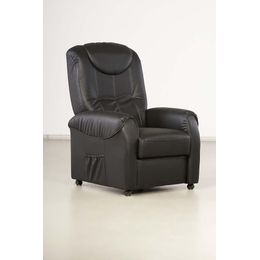 Sit & More TV-Sessel SIT & MORE, B:75cm H:110cm T:92cm, schwarz, Kunstleder SOFTLUX;Luxus-Microfaser ALTARA NUBUCK (100% Polyester);Luxus-Microfaser ALTARA