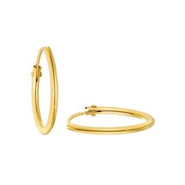 Amor Damen Paar Creolen "2014177", Gelbgold 375, gold, Gelbgold 375, Ohrringe, Made in Germany