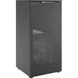 Kommode wimex, B:41cm H:92cm T:41cm, grau, Spanplatte, Sideboards, "Level36 C by fresh to go", mit Glaselementen auf der Front, soft-close Funktion,