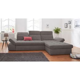 Sit & More Ecksofa SIT & MORE, B:302cm H:77cm T:189cm, grau, Struktur (100% Polyester);Struktur fein (95% Polyester, 5% Polyamid), Wohnzimmer, Sofas, "Stardust