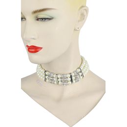 Damen Kette mit Anhänger "Alexandra", beige, Basic, Collezione Alessandro, Glas, Halsketten, eng anliegend