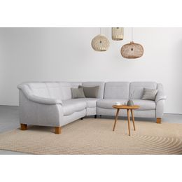 Ecksofa Home Affaire, B:270cm H:91cm T:250cm, silber, 100% Polyester, Wohnzimmer, Sofas, "Caldera L-Form", Federkern, wahlweise mit