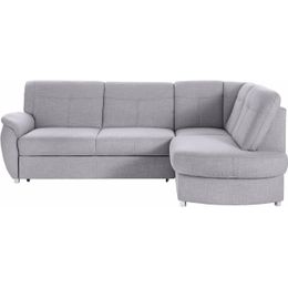 Sit & More Ecksofa SIT & MORE, B:246cm H:91cm T:176cm, silber, Kunstleder SOFTLUX;Luxus-Microfaser ALTARA NUBUCK (100% Polyester);Luxus-Microfaser (90%