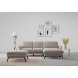 Sit & More Ecksofa SIT & MORE, B:253cm H:84cm T:165cm, braun, Wohnzimmer, Sofas, "Fashion L-Form", wahlweise mit Kopfteilverstellung und Vorziehsitz, motorisch