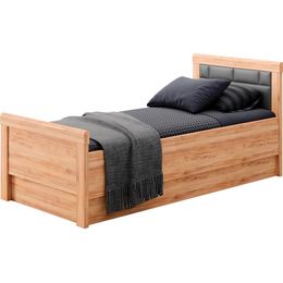 Einzelbett Priess, B:108cm L:208cm, braun, Betten, "Arnsberg", Komfortliegeh&ouml;he