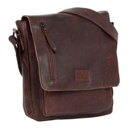 Mustang Damen Umhängetasche "San Marino Shoulderbag", braun, Leder, Taschen, mit praktischer Einteilung
