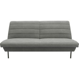 2-Sitzer, B:185cm H:92cm T:103cm, grau, LOOKS by Wolfgang Joop, 100% Polyester, Sofas, "LOOKS IX", Quersteppung, ohne Armlehnen