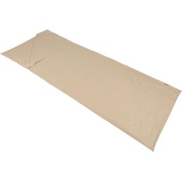 Polydaun Hüttenschlafsack "Polydaun Inlett", B/L: 80cm x 220cm, beige, Schlafsäcke