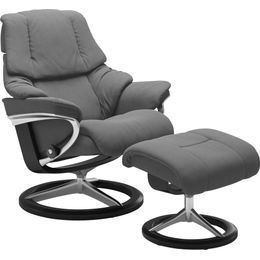Relaxsessel stressless, B:79cm H:99cm T:75cm, grau, Leder BATICK: BATICK ist ein leicht korrigiertes, durchgefärbtes und genarbtes Möbelleder, bei