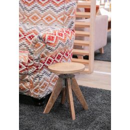 Drehhocker GUTMANN FACTORY, B:33cm H:40cm T:33cm, beige, Hocker, "Woodstock"