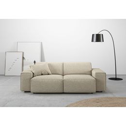 2,5-Sitzer Andas, B:214cm H:71cm T:101cm, beige, 96% Polyester, 4% Polyacryl, Sofas, "Glimminge auch in Breitcord, Feincord + Easy care-Bezug",