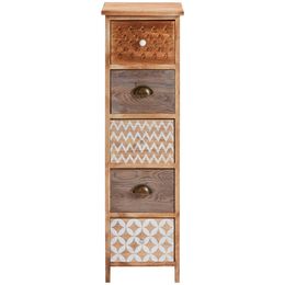 Kommode HEINE HOME, B:30cm H:98cm T:30cm, beige, Massivholz, Sideboards