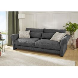Jockenh&ouml;fer Big-Sofa, B:247cm T:116cm, grau, JOCKENH&Ouml;FER GRUPPE, Korpus: 100% Polyester;Kissen: 45% Polyacryl; 24% Viskose; 19% Polyester; 12% Leinen, Sofas,