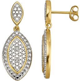 Firetti Damen Paar Ohrh&auml;nger "Schmuck Geschenk Silber 925 Ohrschmuck Ohrringe Statement Navette", 0,02 P3 = leicht erkennbare Einschl&uuml;sse, Diamanten