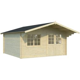 Gartenhaus Palmako, beige, Massivholz, Gartenhäuser, "B_ritta", 17,5 qm