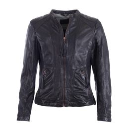JCC Damen Bikerjacke "6011099-2", schwarz, Gr. M, Obermaterial: 100% Leder, Lamm / Lining: 100% Baumwolle / Ärmelfutter: 100% Polyester / Wattierung: