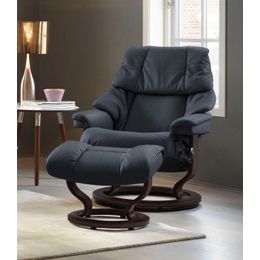 Relaxsessel stressless, B:75cm H:96cm T:75cm, blau, Leder BATICK: BATICK ist ein leicht korrigiertes, durchgefärbtes und genarbtes Möbelleder, bei