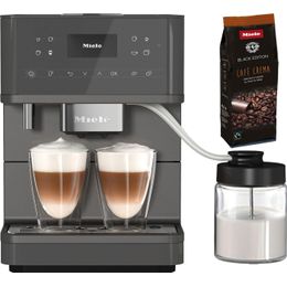 Miele Kaffeevollautomat "CM 6560 MilkPerfection", B:25,1cm H:35,9cm T:42,7cm, grau, Kaffeevollautomaten, Kaffeekannenfunktion
