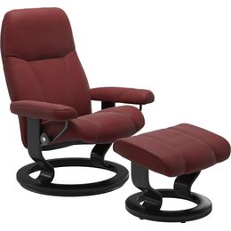 Relaxsessel stressless, B:85cm H:100cm T:77cm, rot, Leder BATICK: BATICK ist ein leicht korrigiertes, durchgef&auml;rbtes und genarbtes M&ouml;belleder, bei