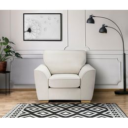 Sessel Home Affaire, B:109cm H:95cm T:107cm, beige, Struktur weich (100% Polyester);Struktur fein (100% Polyester), Wohnzimmer, Sessel, "Savoy