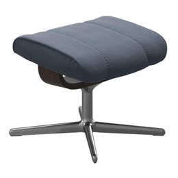 Fu&szlig;hocker stressless, B:54cm H:41cm T:39cm, blau, Leder PALOMA: PALOMA ist ein durchgef&auml;rbtes Semianilin-M&ouml;belleder mit nat&uuml;rlicher Narbung., Hocker,