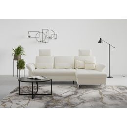 Ecksofa Inosign, B:275cm H:89cm T:175cm, beige, 98%Polyester, 2%Polyamid, Wohnzimmer, Sofas, "Palm Beach L-Form", Federkern, mit